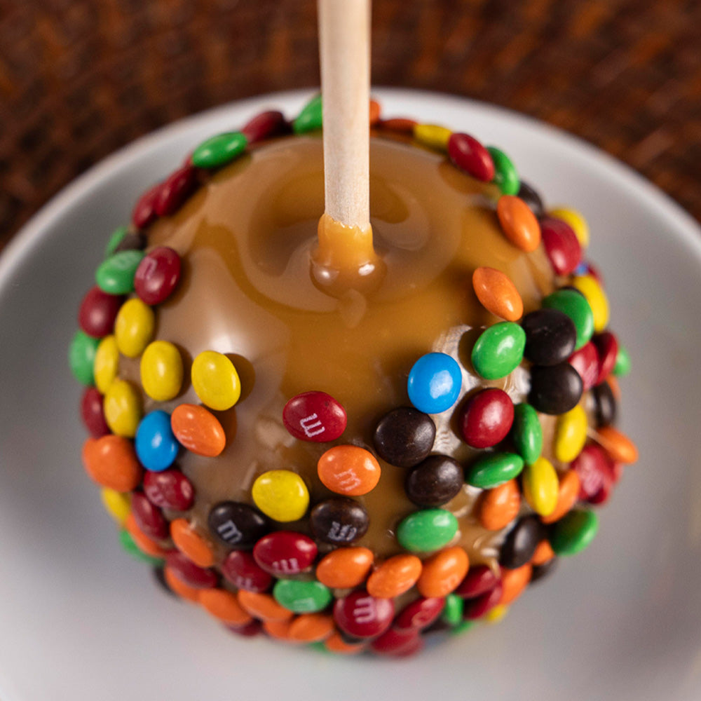 Caramel Apple featuring M&M’s® Candies – Rocky Mountain Chocolate Factory